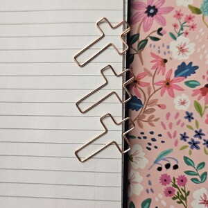 Cross Shaped Rose Gold Paperclip Set - Etsy