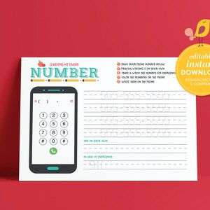 Editable, Instant Download Be Safe Set Worksheets: Printable Learn Your ...