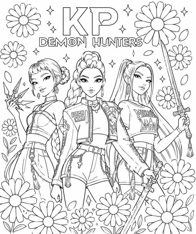 Kpop Coloring Page - Etsy Australia