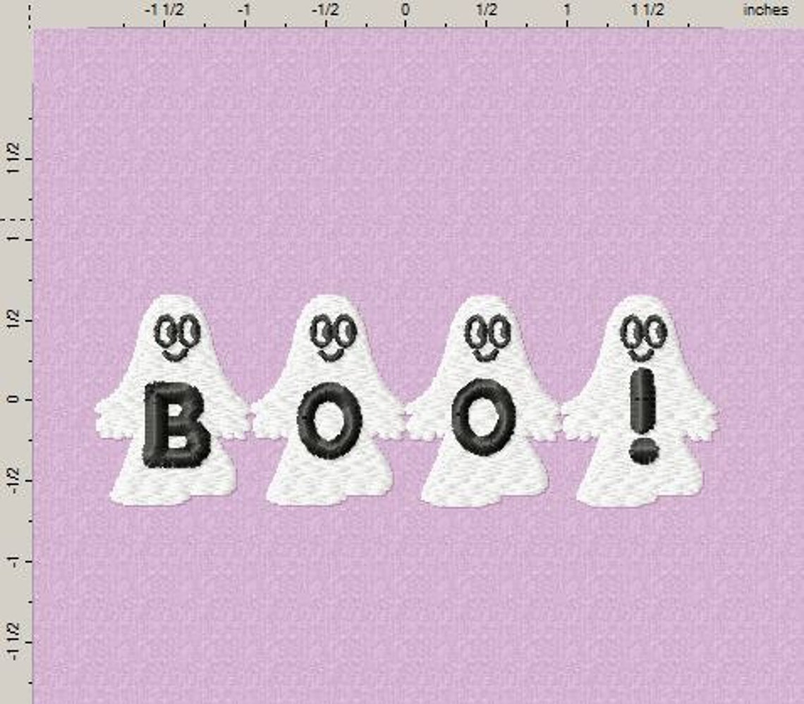 Boo Halloween Embroidery Design - Etsy