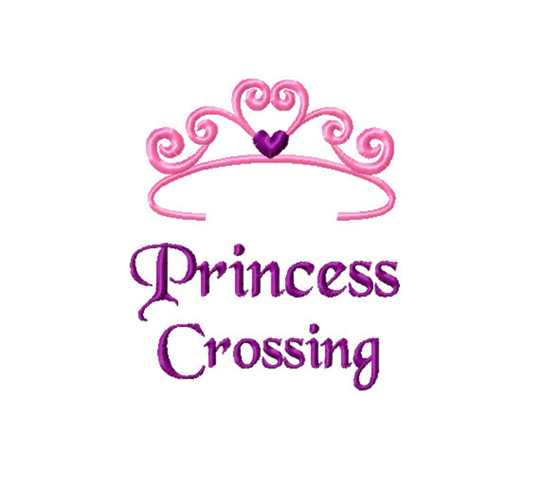 Princess Crossing 5x7 Embroidery Design - Etsy