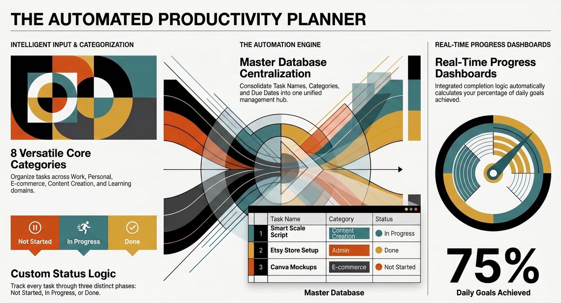 Modèle de feuille de calcul d'agenda quotidien automatisé | Tableau de ...