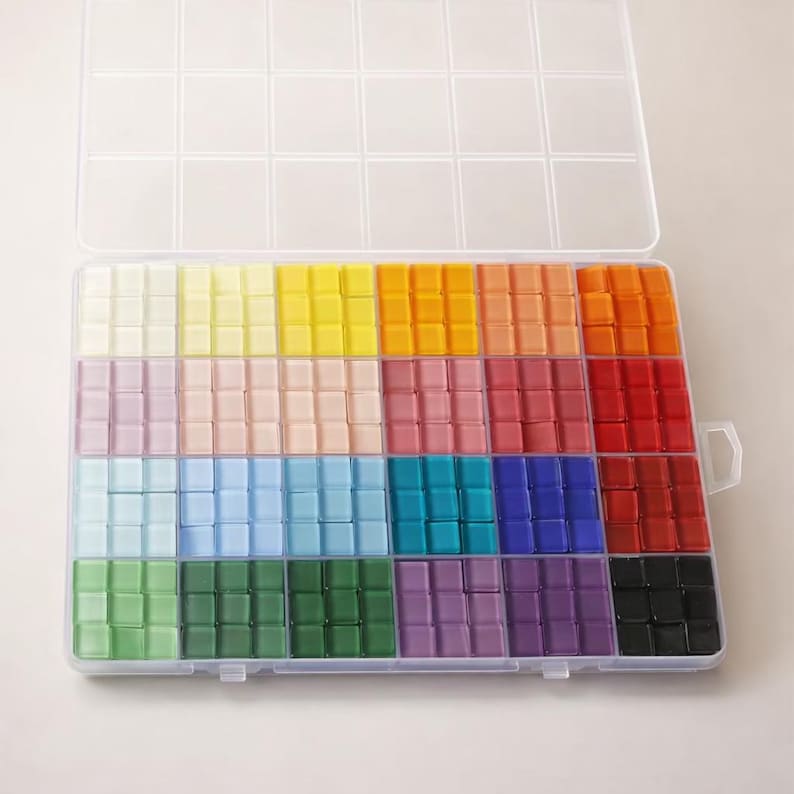 720 Glass Mosaic Tiles – 10mm – Multiple Colours - Etsy UK