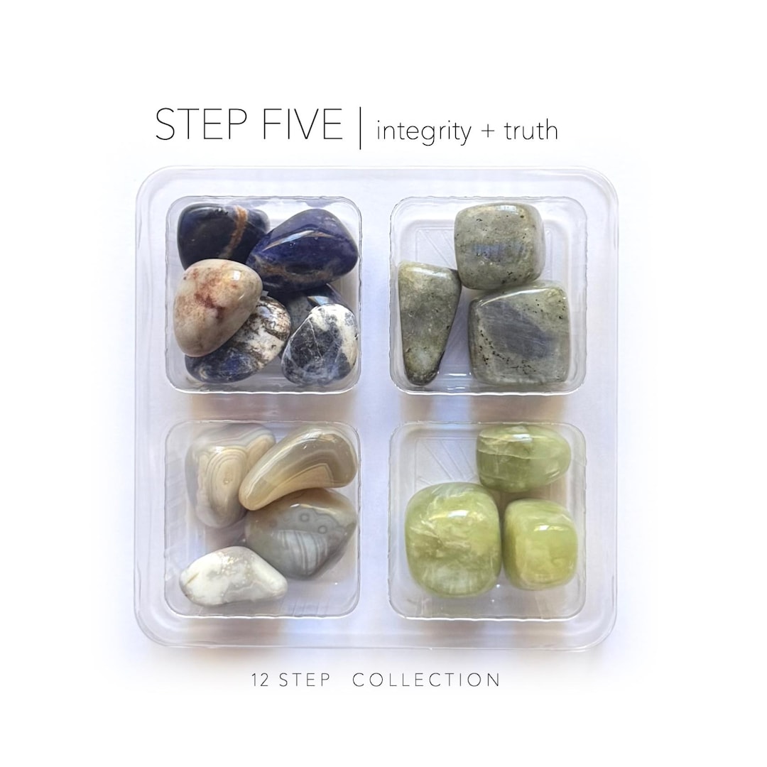 STEP 5 - Sobriety Stones - Rox Box - Recovery Crystal Set, Addiction - Etsy