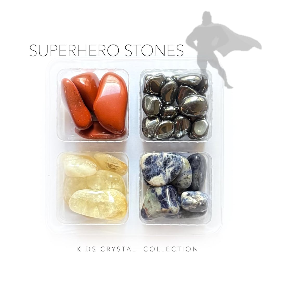 SUPERHERO STONES - Kid Crystal Set - Children's Rock Collection - Etsy
