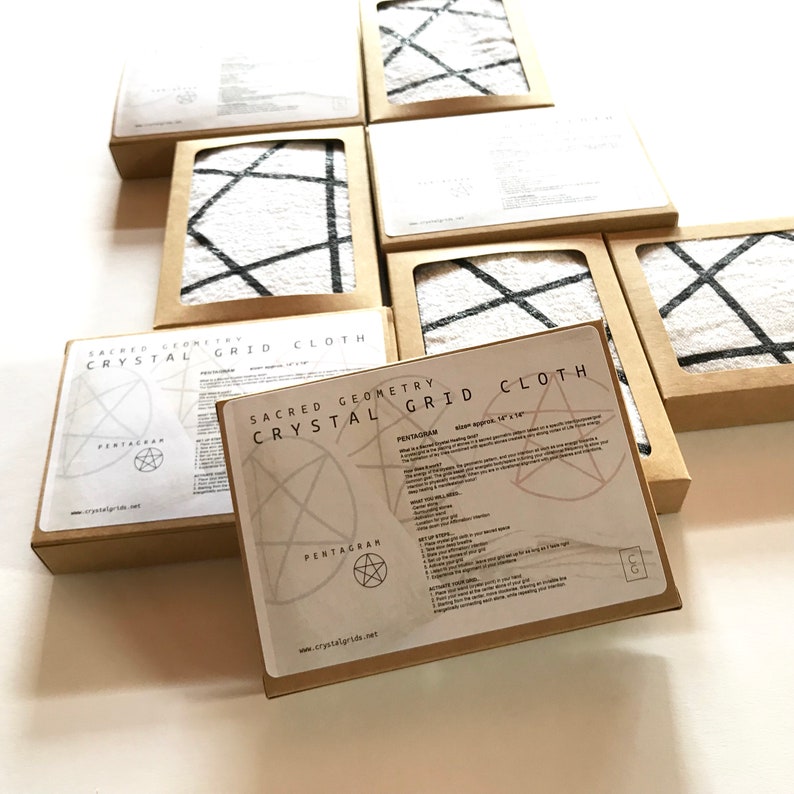 PENTAGRAM - Crystal Grid Cloth - Black - Etsy