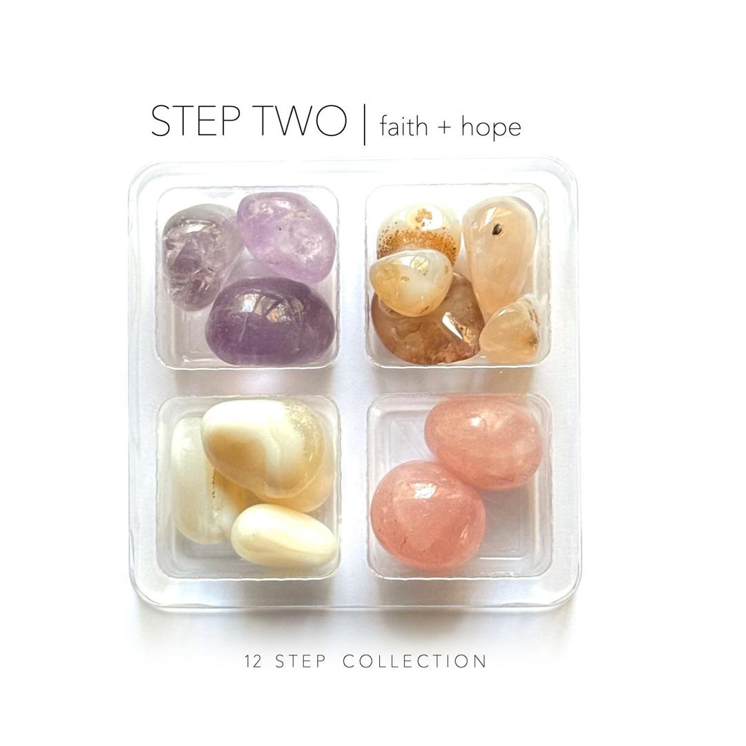 STEP 2 - Sobriety Stones - Rox Box - Recovery Crystal Set, Addiction - Etsy