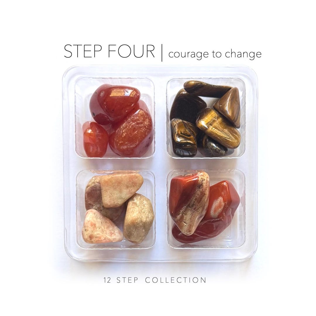 STEP 4 - Sobriety Stones - Rox Box - Recovery Crystal Set, Addiction - Etsy