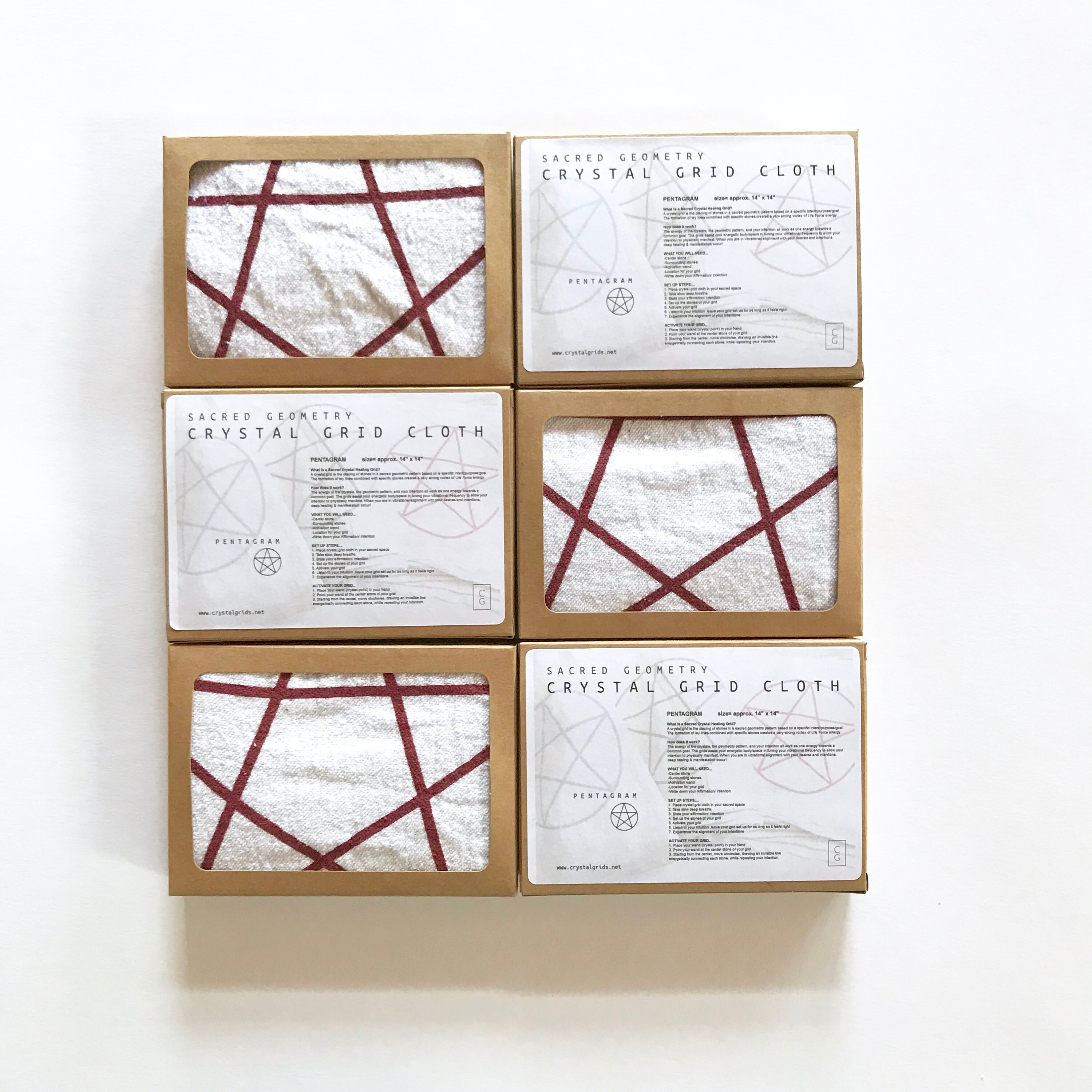 PENTAGRAM - Crystal Grid Cloth - Red - Etsy