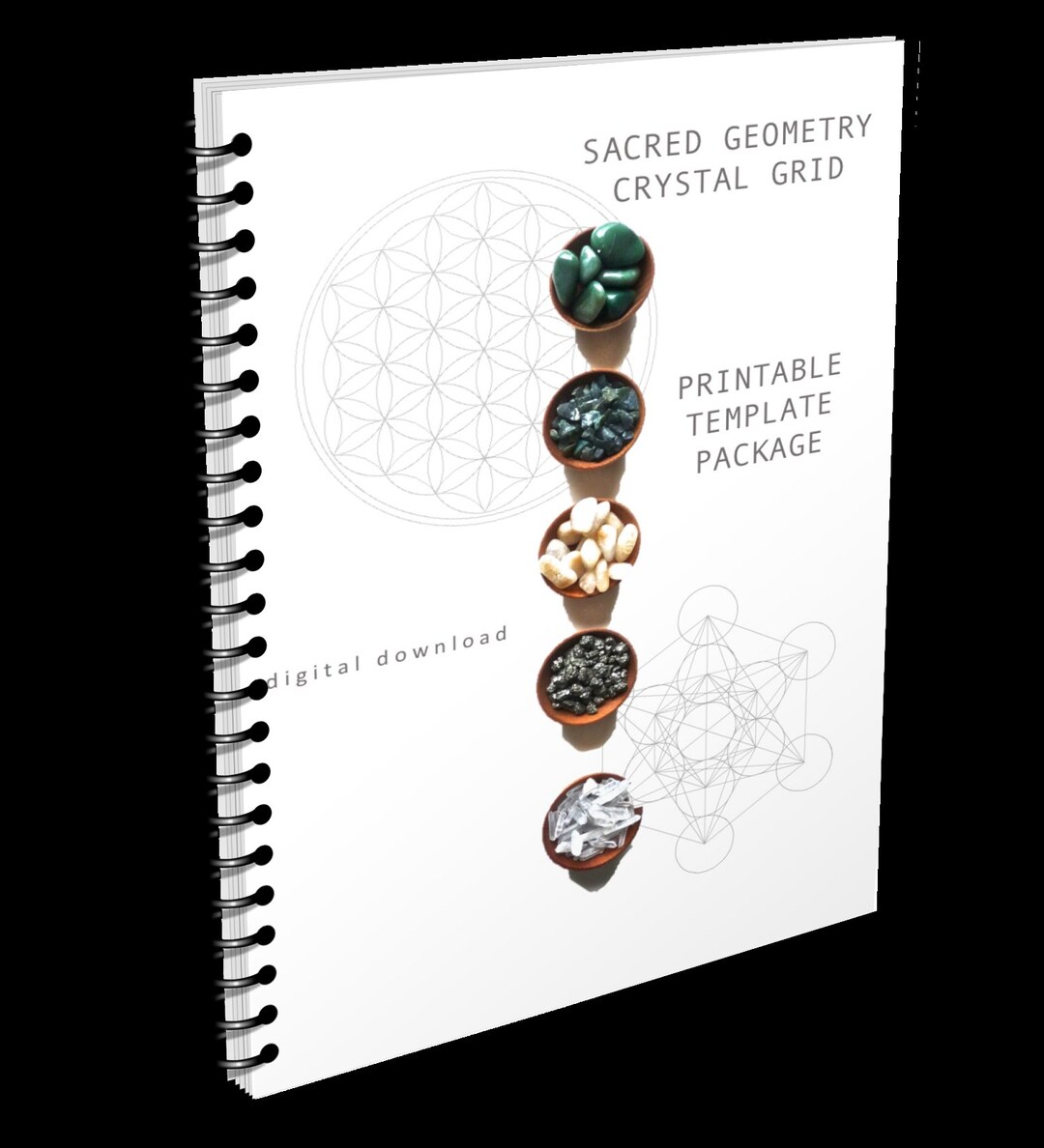 PRINTABLE CRYSTAL GRID Template Package --- Sacred Geometry --- Digital ...