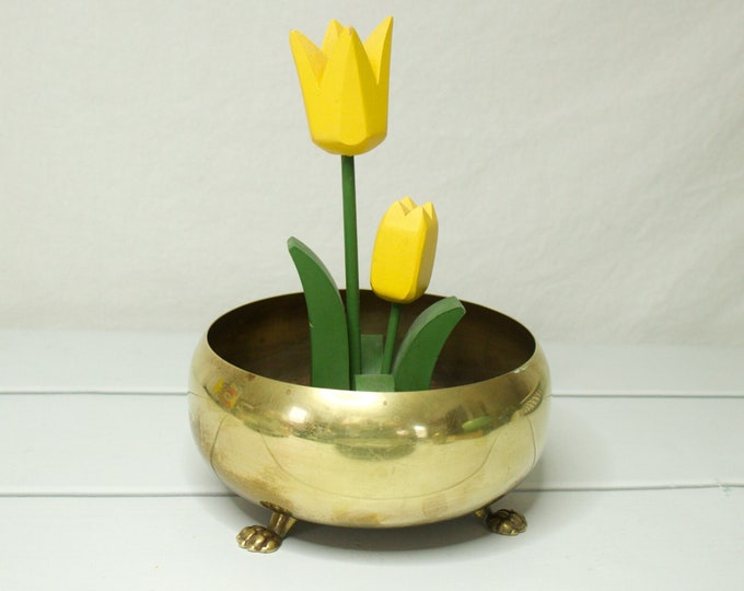 Animal Footed Brass Low Planter - Etsy