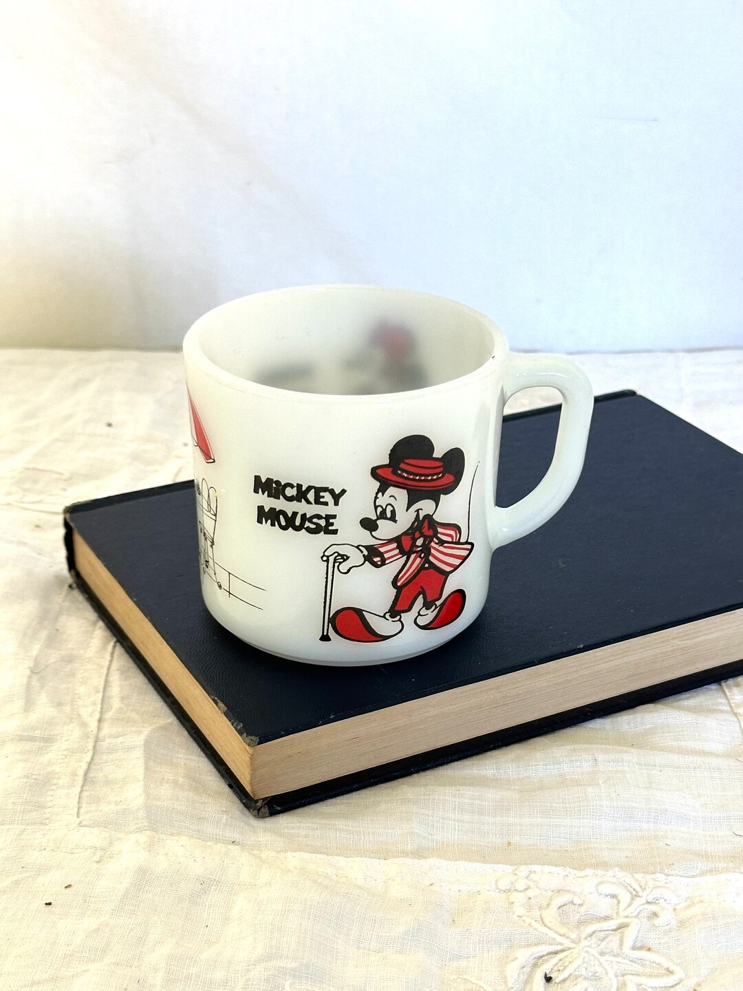 Anchor Hocking Mickey and Minnie Mouse Milk Glass Mug - Etsy