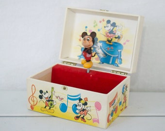 Mickey Mouse Music Box - Etsy UK
