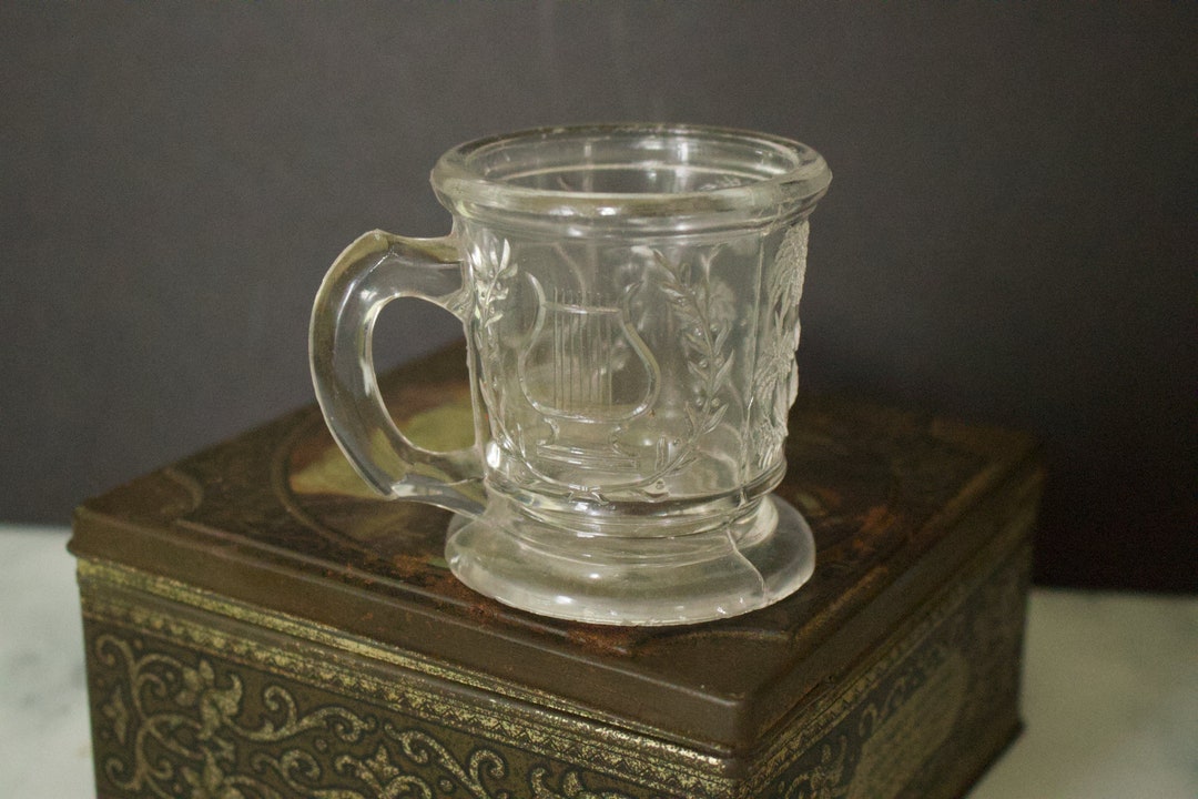 EAPG Mckee Bros Bird and Harp Children's Cup- Antique Glass Mug - Etsy
