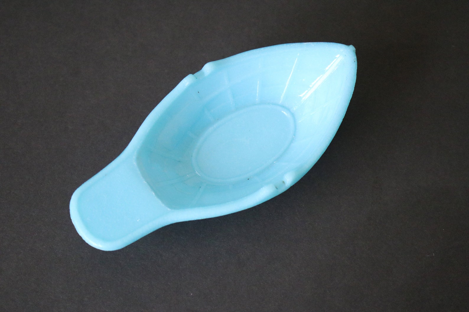 Atterbury and Co Rowboat-Blue Milk Glass Pickle Boat-1880s | Etsy