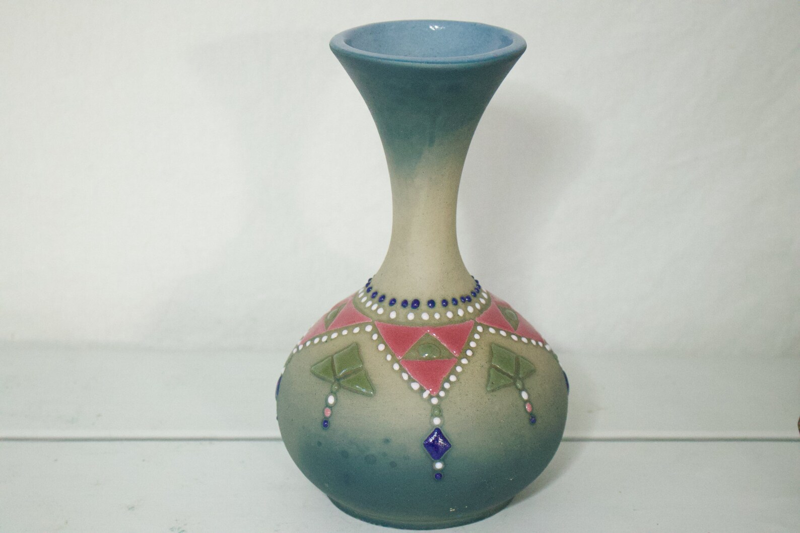 Brush Mccoy Pottery Jewel Line Vase Art Deco Stoneart Line - Etsy