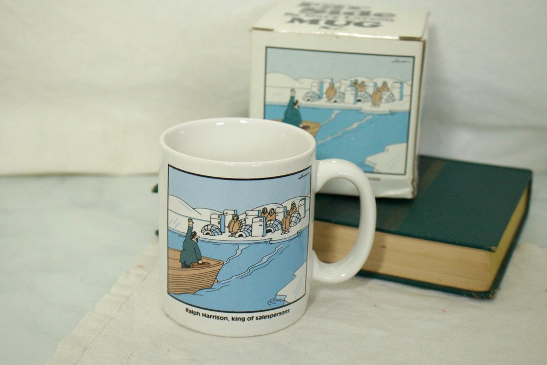 Gary Larson-far Side Mug- Ralph Harrison King of Salespersons- NIB - Etsy