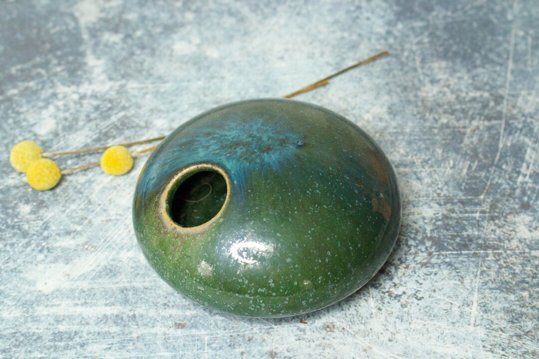 Joel Sampson Copper Crane Pottery Ikebana Branch Vase - Etsy