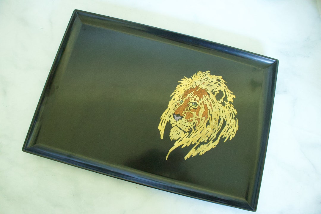 Couroc of Monterey Lion Head Tray - Etsy