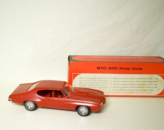 1970 Pontiac GTO Dealer Promo 1/25 Scale Plastic Model Car With ...
