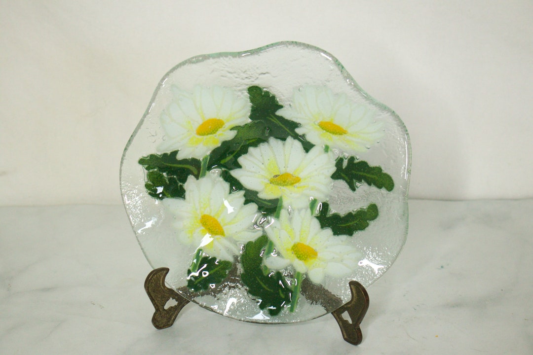 Peggy Karr Glass Daisy Ruffle Bowl - Etsy
