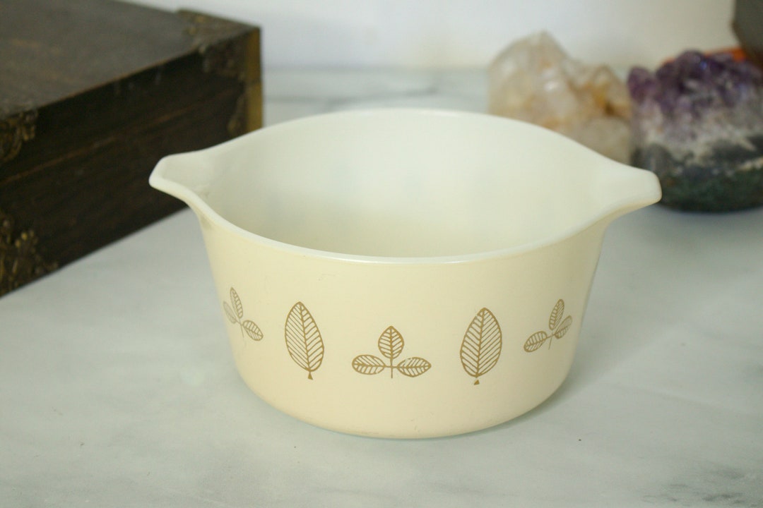 Pyrex Double Buffet Gold Leaf Casserole Dish- Single Dish- No Lid - Etsy