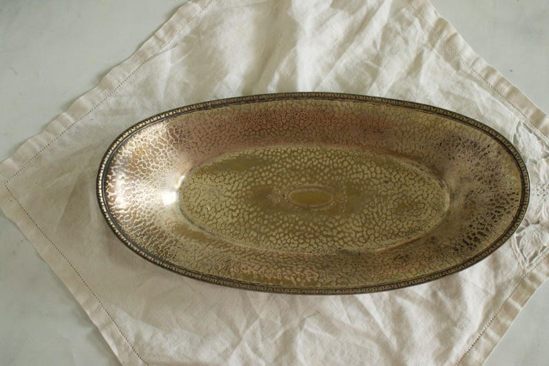 Apollo EPNS Bernard Rice's & Sons Hammered Silver Tray Bread - Etsy