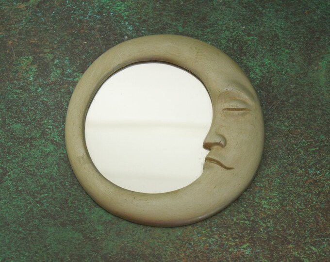 Small Celestial Moon Wall Mirror- Half Moon - Etsy