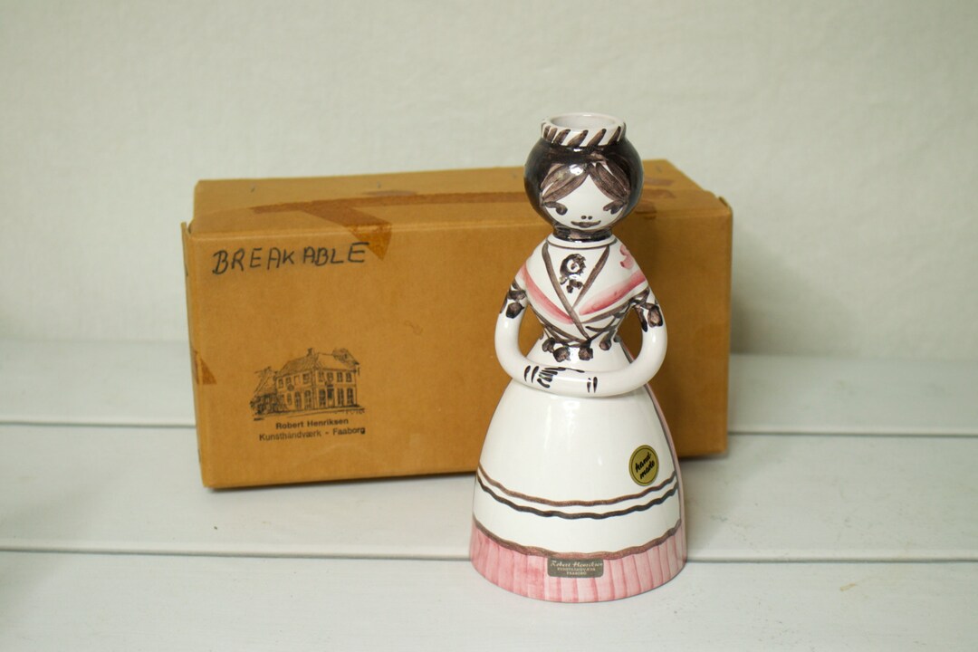 Lars Syberg Danish Pottery Woman Vase- Original Box - Etsy