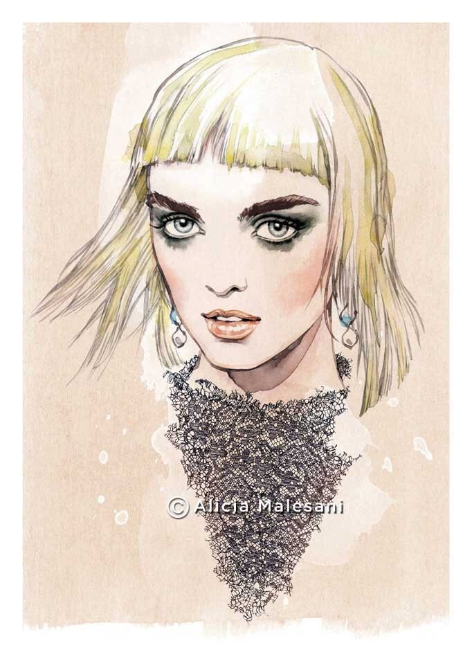 Lace Beauty Portrait A3 GICLEE Fine Art Print 11.5 X - Etsy