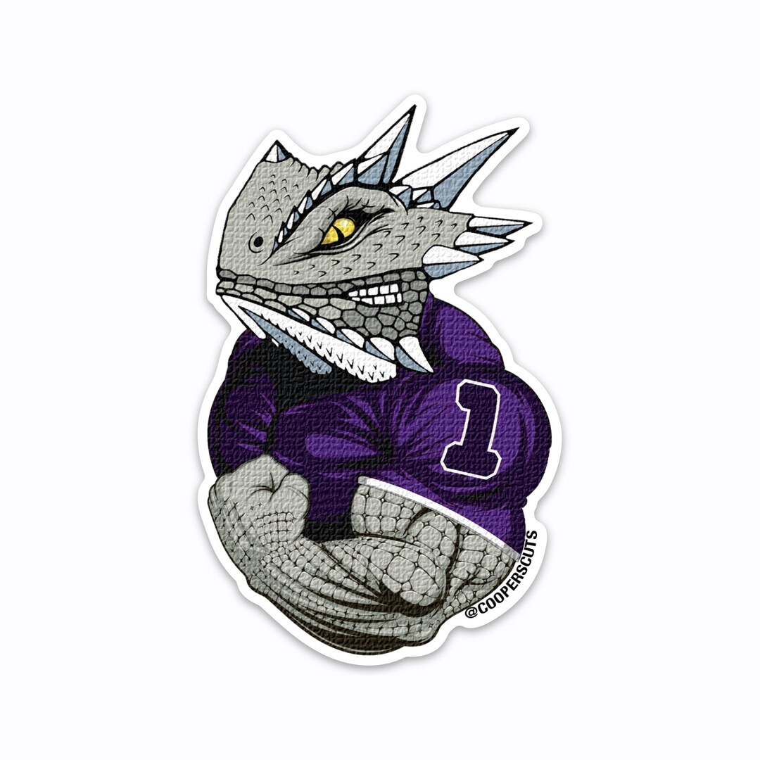 TCU Mascot Vinyl Sticker - Go Frogs Football - Etsy
