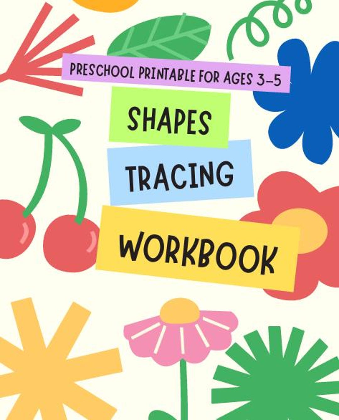 Preschool Shapes Tracing Workbook | Kids Activity Sheets (printable ...