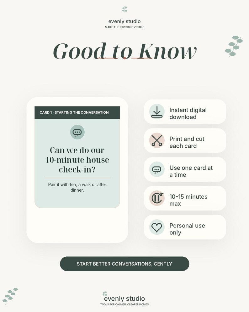 ADHD Couples Communication Cards | Neurodivergent Relationship Prompts ...