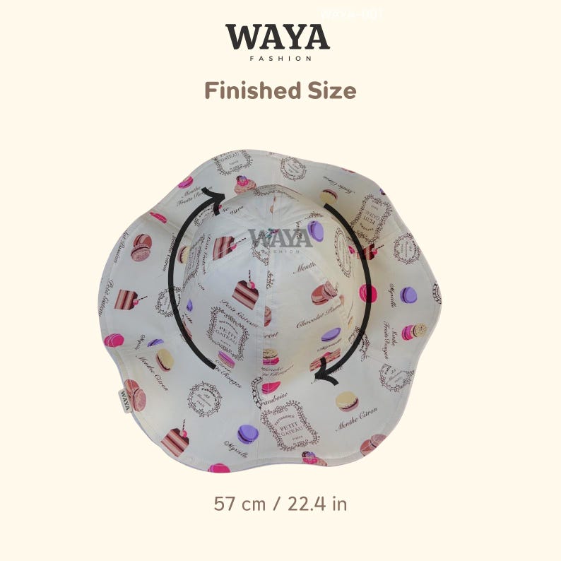 Reversible Tulip Hat Sewing Pattern WAYA-004 : Beginner Friendly Bucket ...