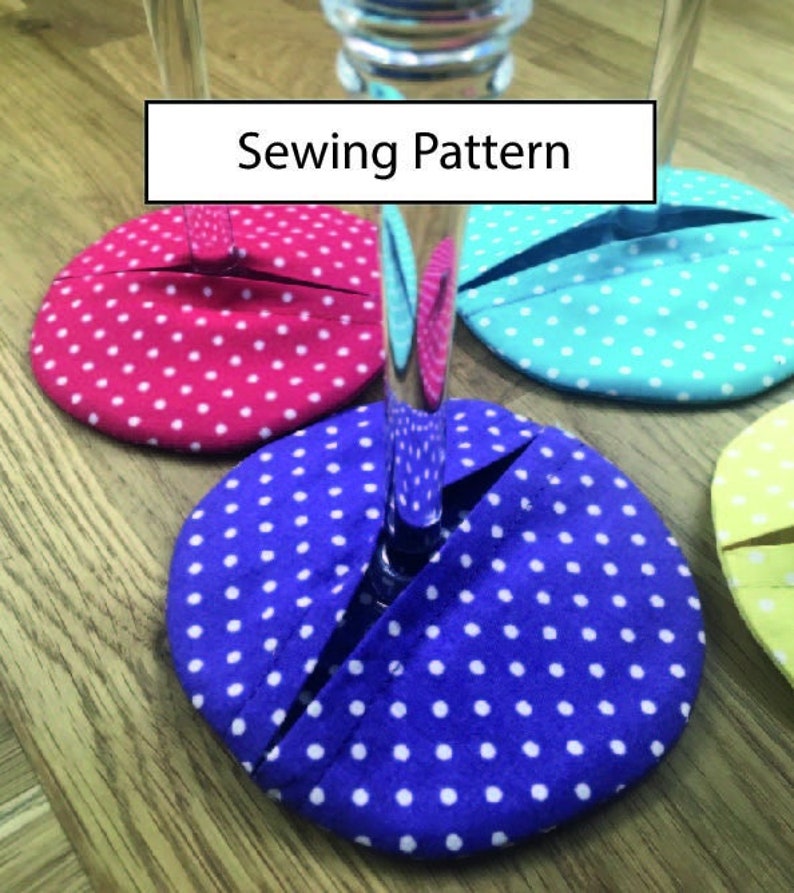 Wine Glass Slipper Coasters PATTERN - Etsy