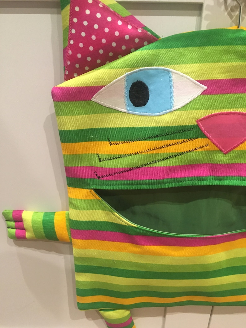 Peg Bag Crazy Cat PDF Sewing Pattern Downloadable - Etsy