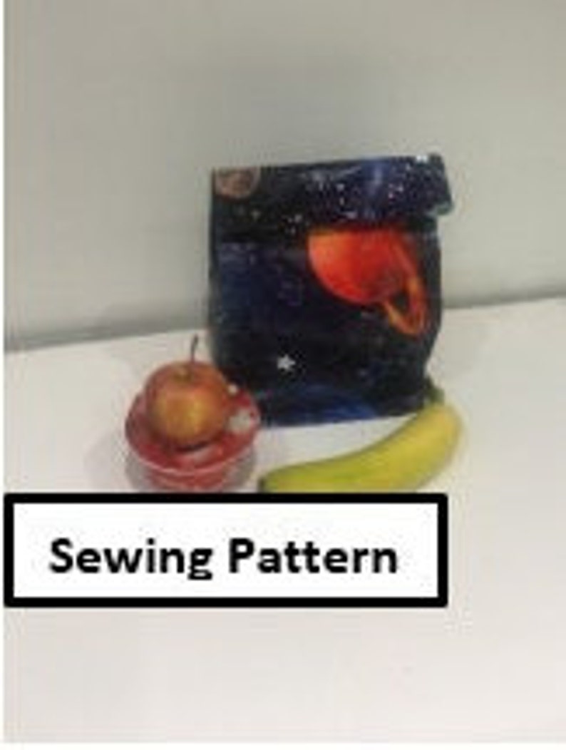 Lunch Bag Sewing Pattern PDF Download Easy Beginners - Etsy UK
