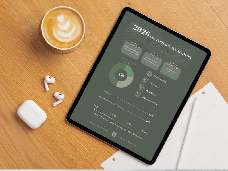 ESG Executive One-pager Template | Professional Sustainability Summary ...