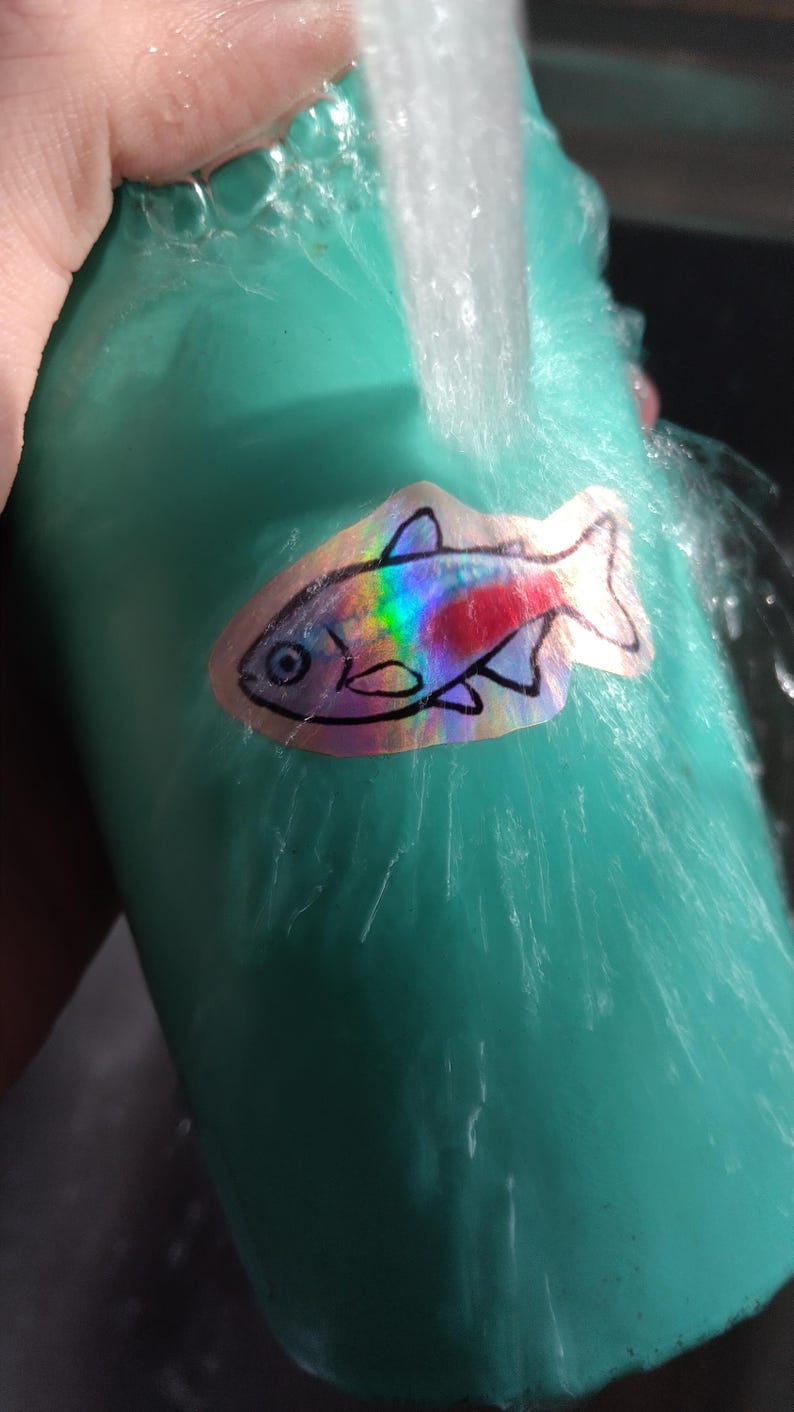 Neon Tetra Sticker (life Sized), Matte or Holographic, Water Resistant ...