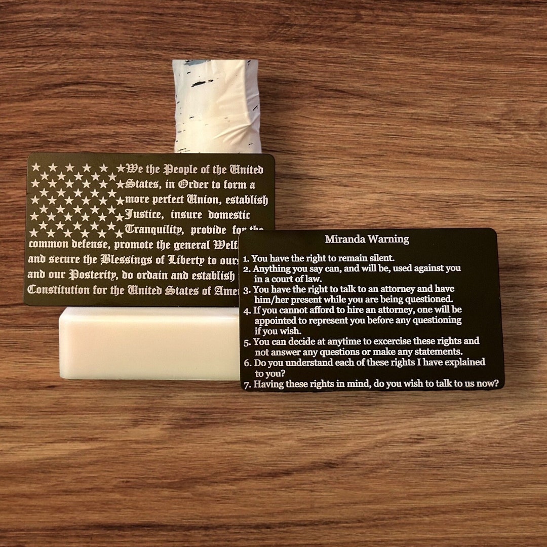 Aluminum Miranda Card - Etsy