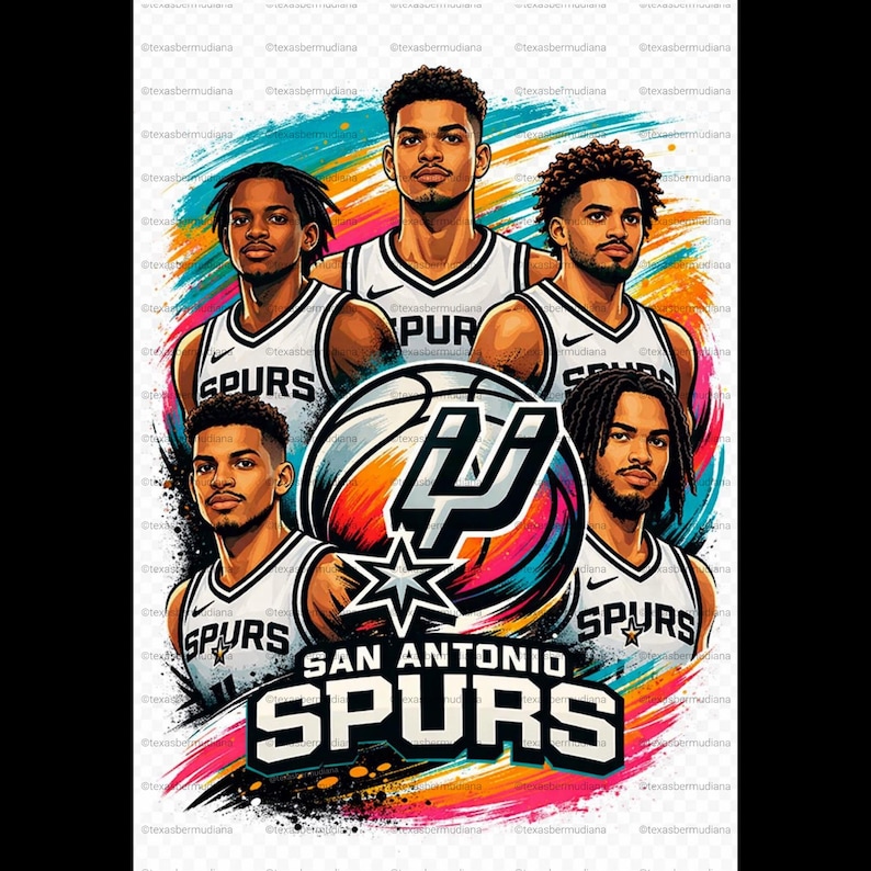 San Antonio Basketball Top Five Starters - Etsy