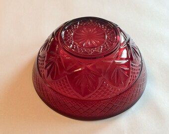 Red depression glass | Etsy