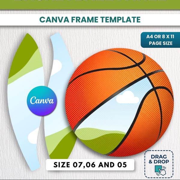 Basketball Template - Etsy