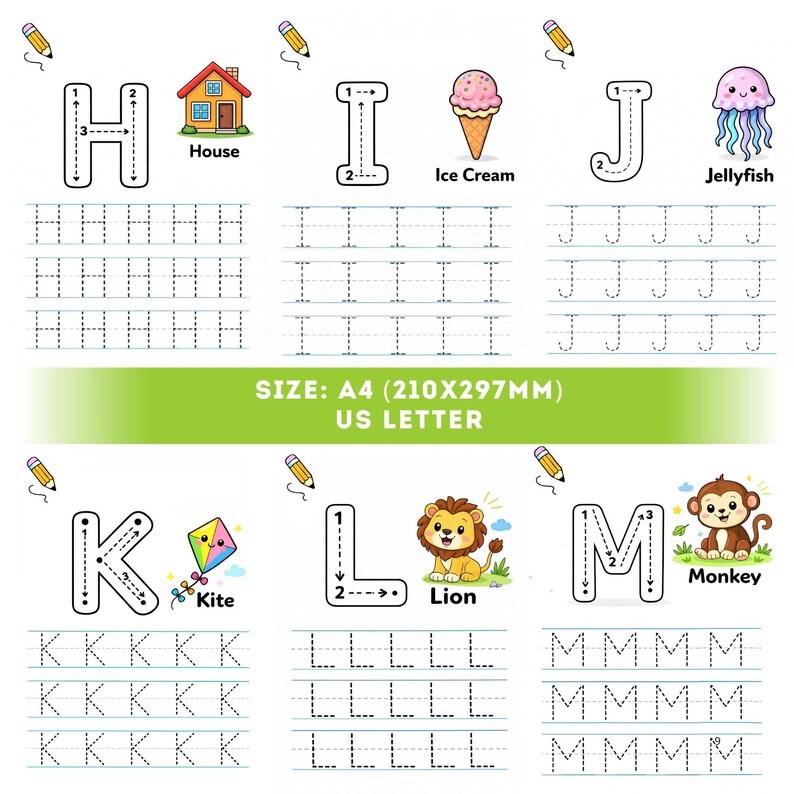 Alphabet Tracing Worksheets | Bold A-Z Letters for Toddlers (ages 2-5 ...