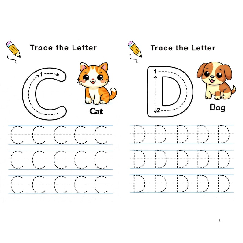 Alphabet Tracing Worksheets | Bold A-Z Letters for Toddlers (ages 2-5 ...