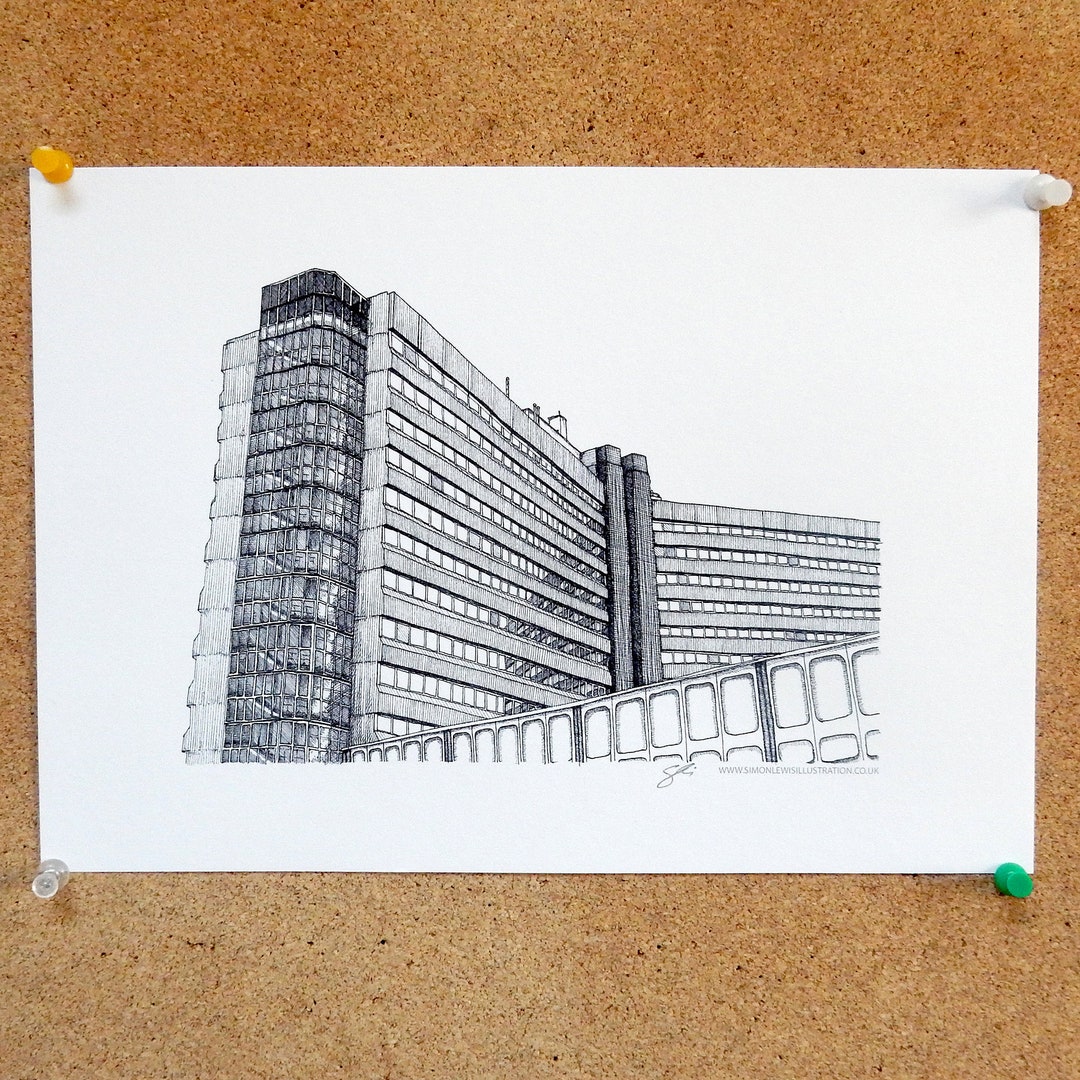 Merrion House Drawing Leeds Illustration Art Poster - Etsy