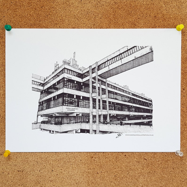 Irene Manton Building, Leeds University Drawing Leeds Illustration Art ...