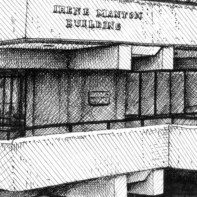 Irene Manton Building, Leeds University Drawing Leeds Illustration Art ...
