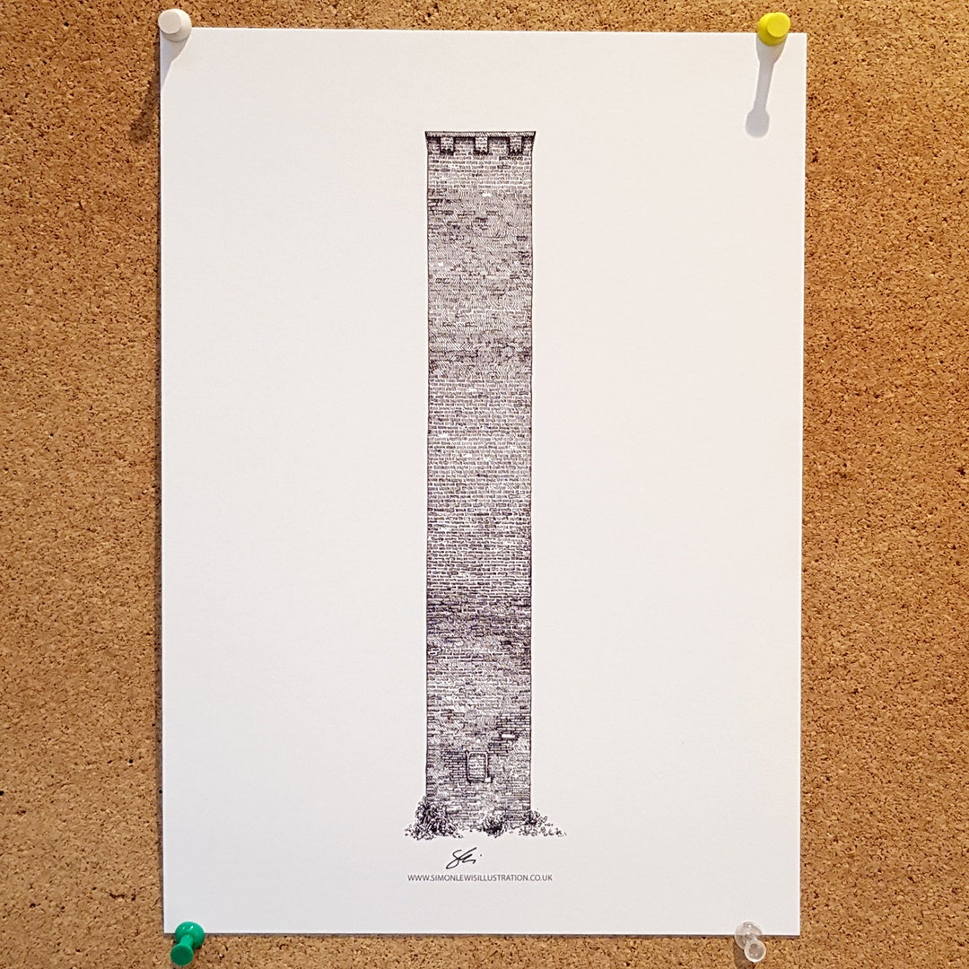 Tower Works I Drawing Leeds Illustration Art Poster - Etsy