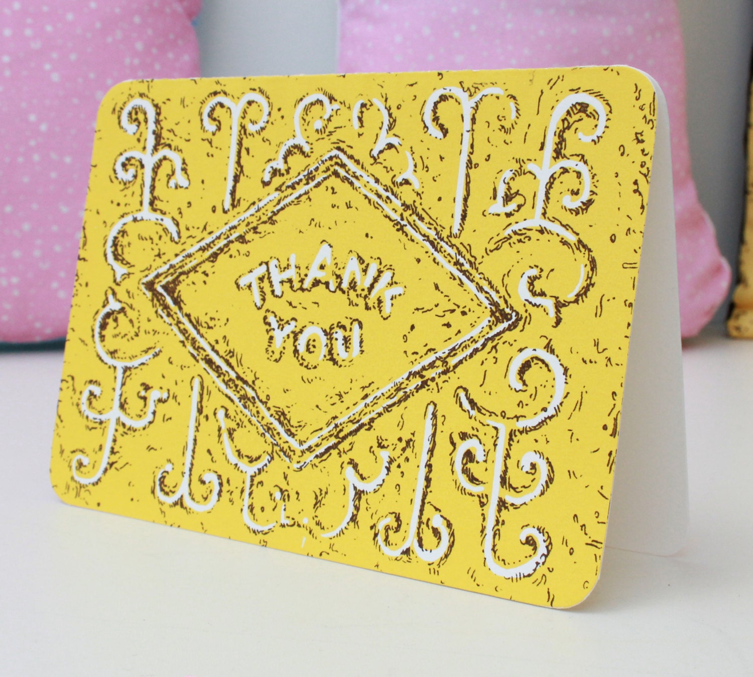 Thank You Custard Cream Biscuit Card - Etsy